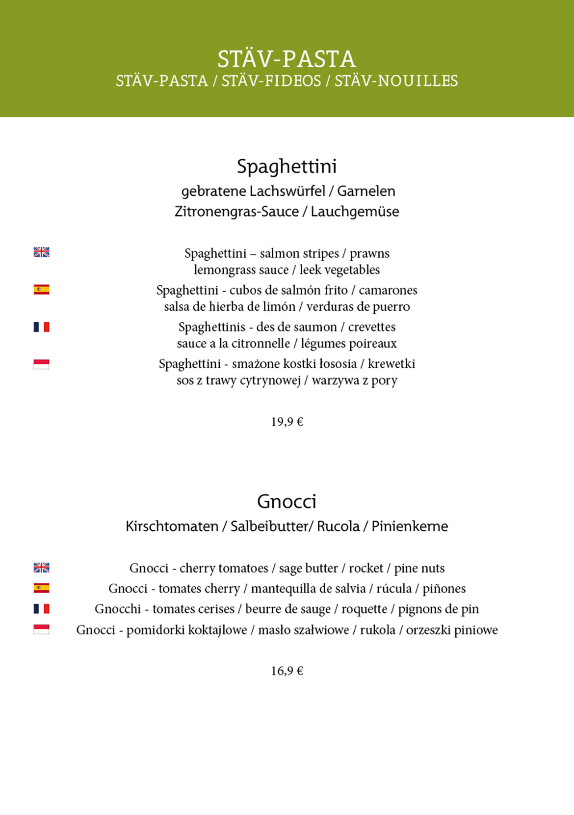 Ständige Vertretung - SPEISEN | UND GETRÄNKE